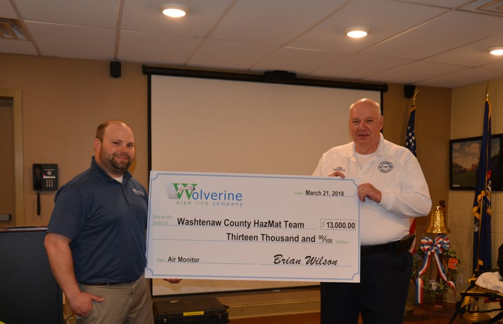 Wolverine Pipe Line Company Presents Grant to Washtenaw County HazMat ...