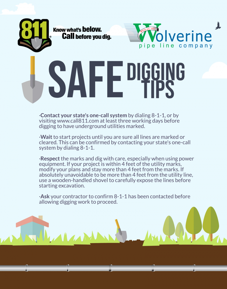 April is Safe Digging Month - Wolverine Pipe Line